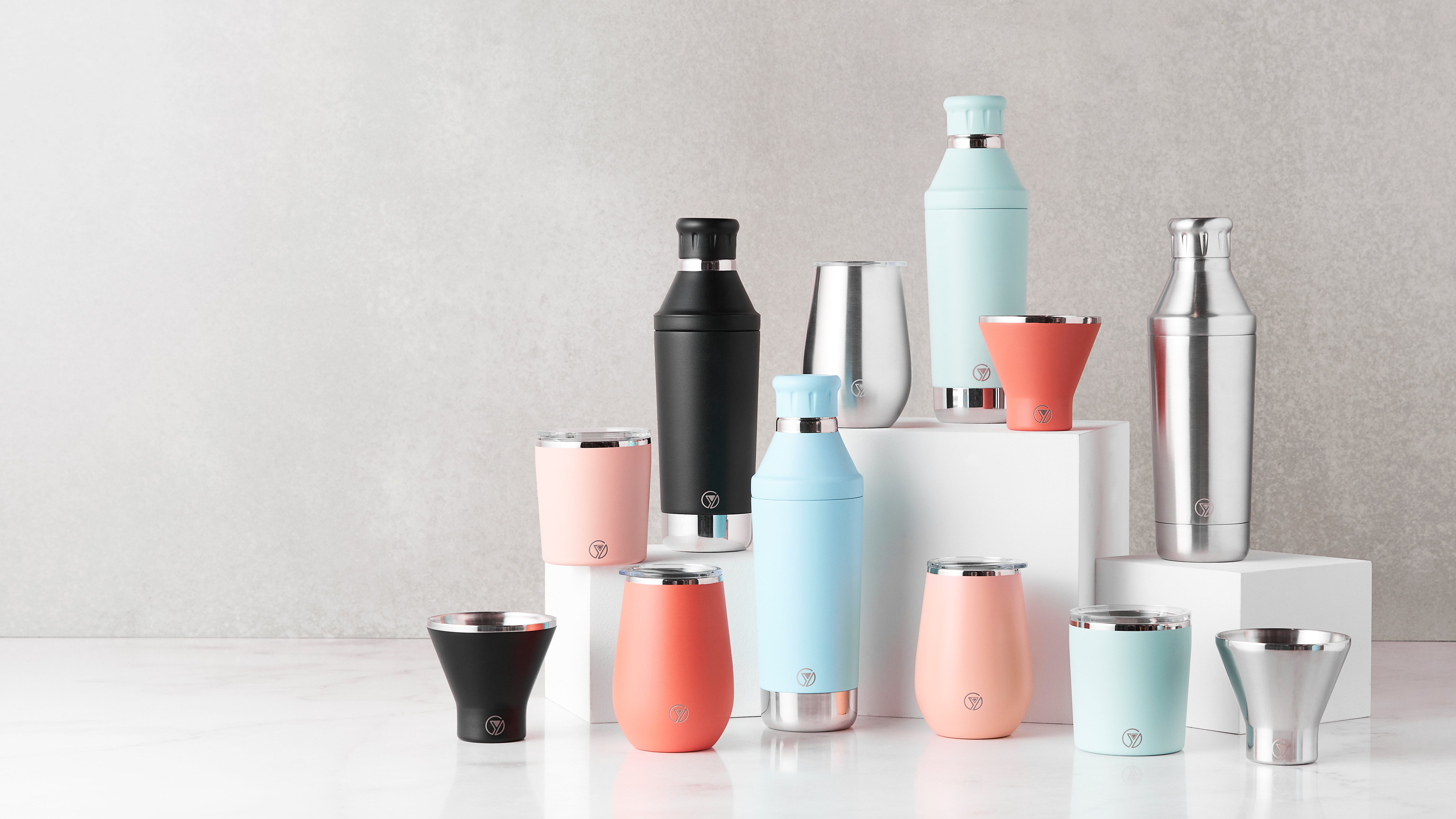 YDRINK Stylish Cocktail Shakers, Barware Tools & Shatterproof Tumblers